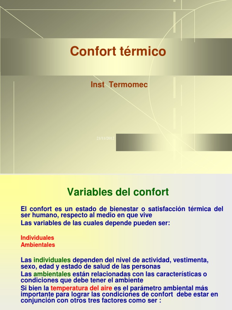 04 Confort T+®rmico | PDF | Temperatura | Entorno natural