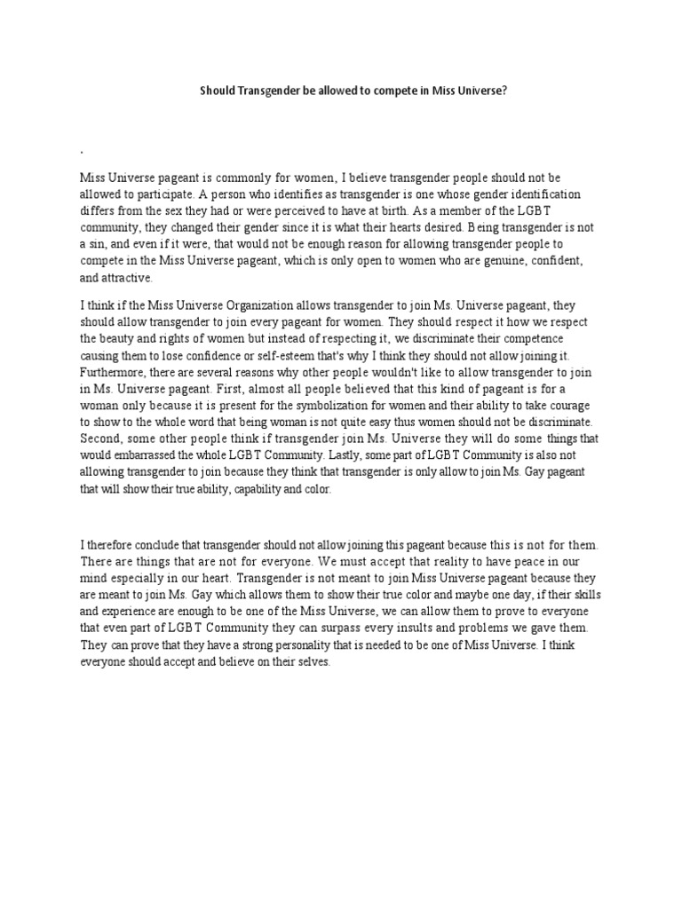 Position Paper | PDF | Transgender | LGBTQIA+ Studies