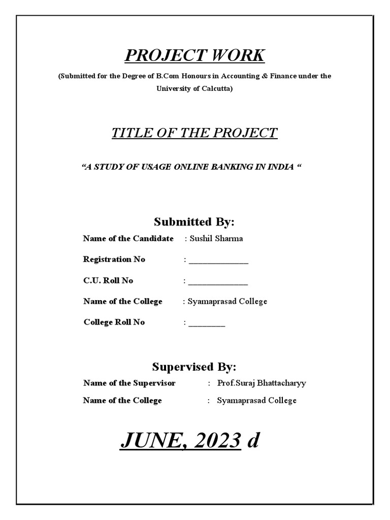 Sushil Online Banking Project 1 | PDF | Banks | Online Banking