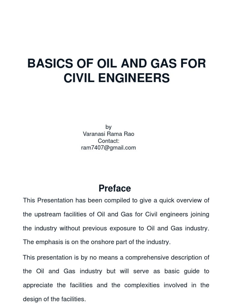 Oilandgas For Civil Engineers | PDF | Oil Refinery | Petroleum