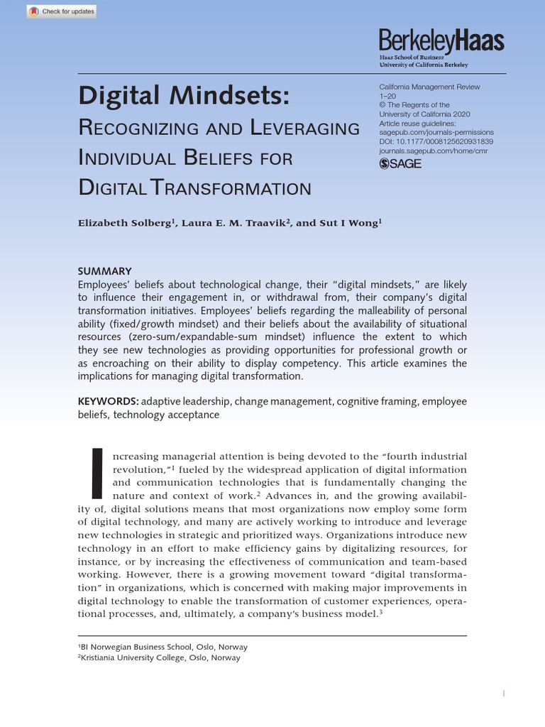 Digital Mindsets Recognizing and Leveraging Individual Beliefs For ...