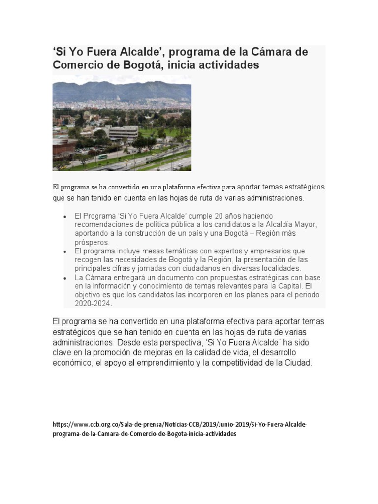Si Yo Fuera Alcalde | PDF