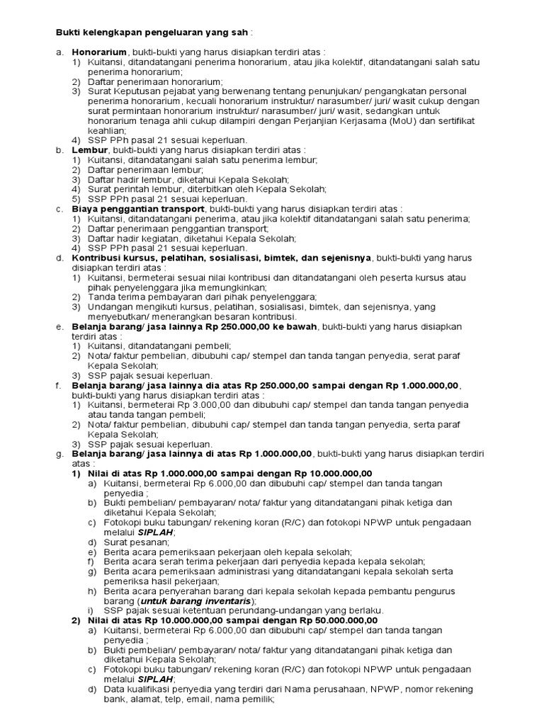 Panduan Penatausahaan Bosreg 2020 | PDF