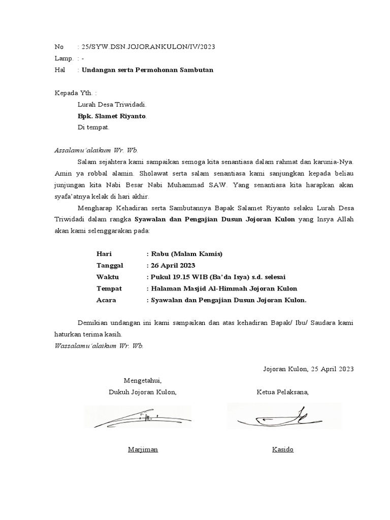 Undangan Syawalan | PDF | Agama & Spiritualitas