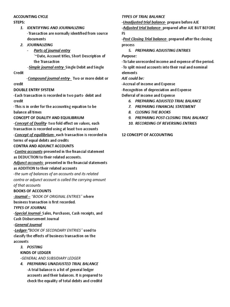 Accounting Notes | PDF