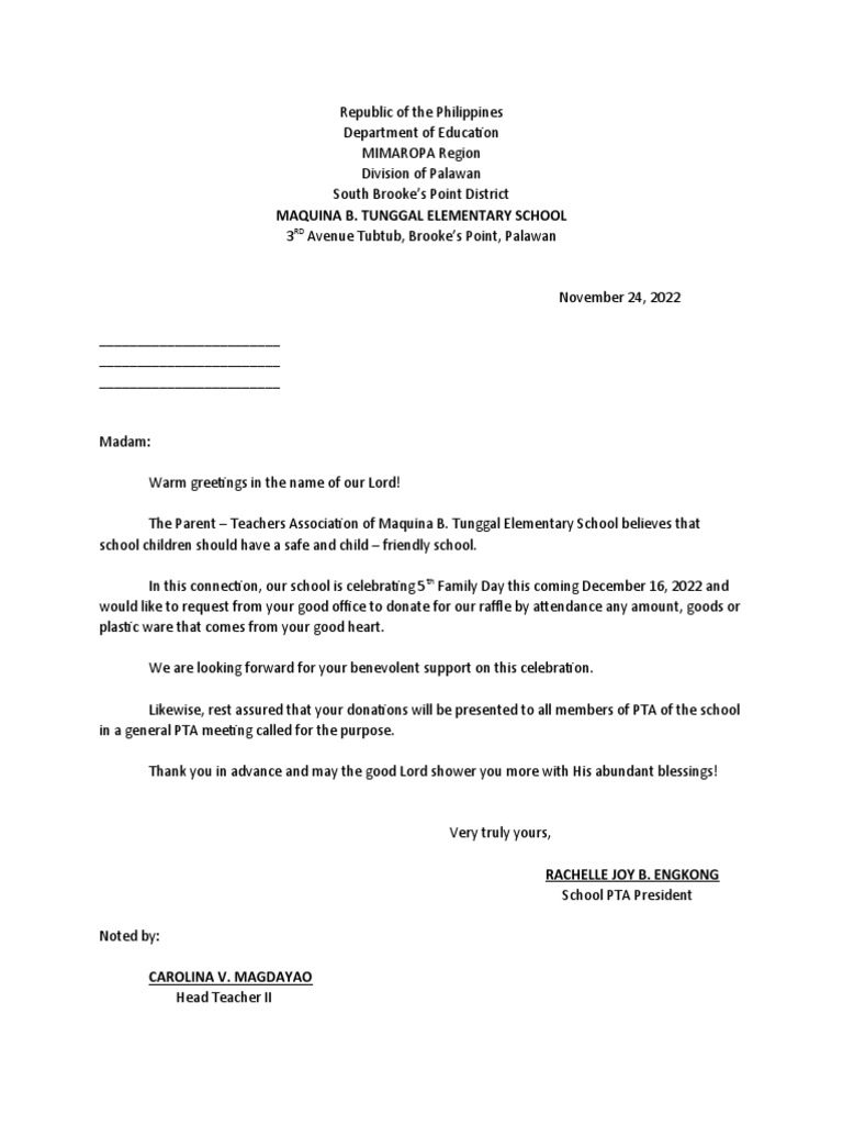 Solicitation Letter | PDF