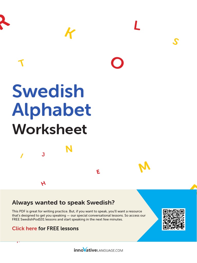 Swedish Alphabet: Worksheet | PDF