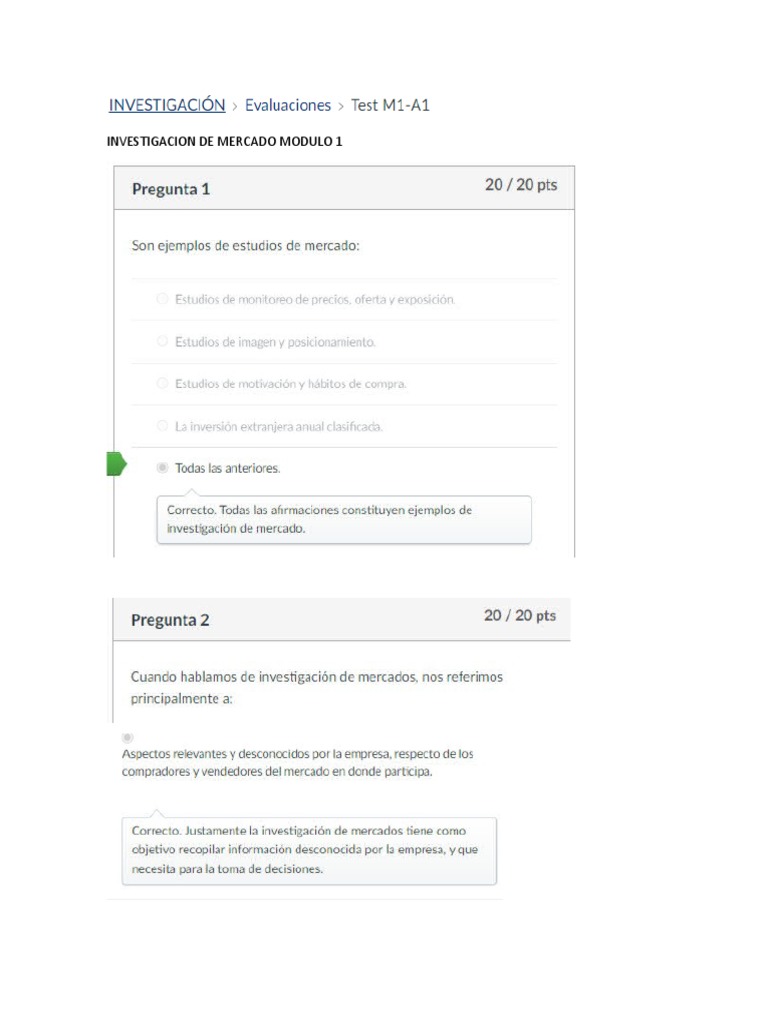 Test1 Investigacion - Mercado | PDF | Investigación de mercado ...