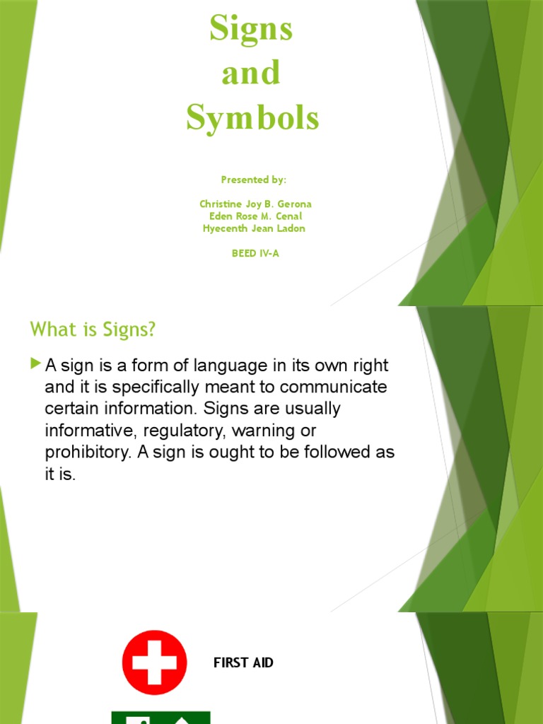 Group 1 Signs Symbols | PDF | Semiotics | Graphic Design