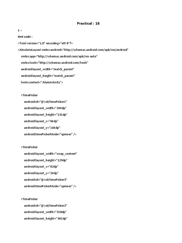 Practical 16 | Download Free PDF | Android (Operating System) | Computer Engineering