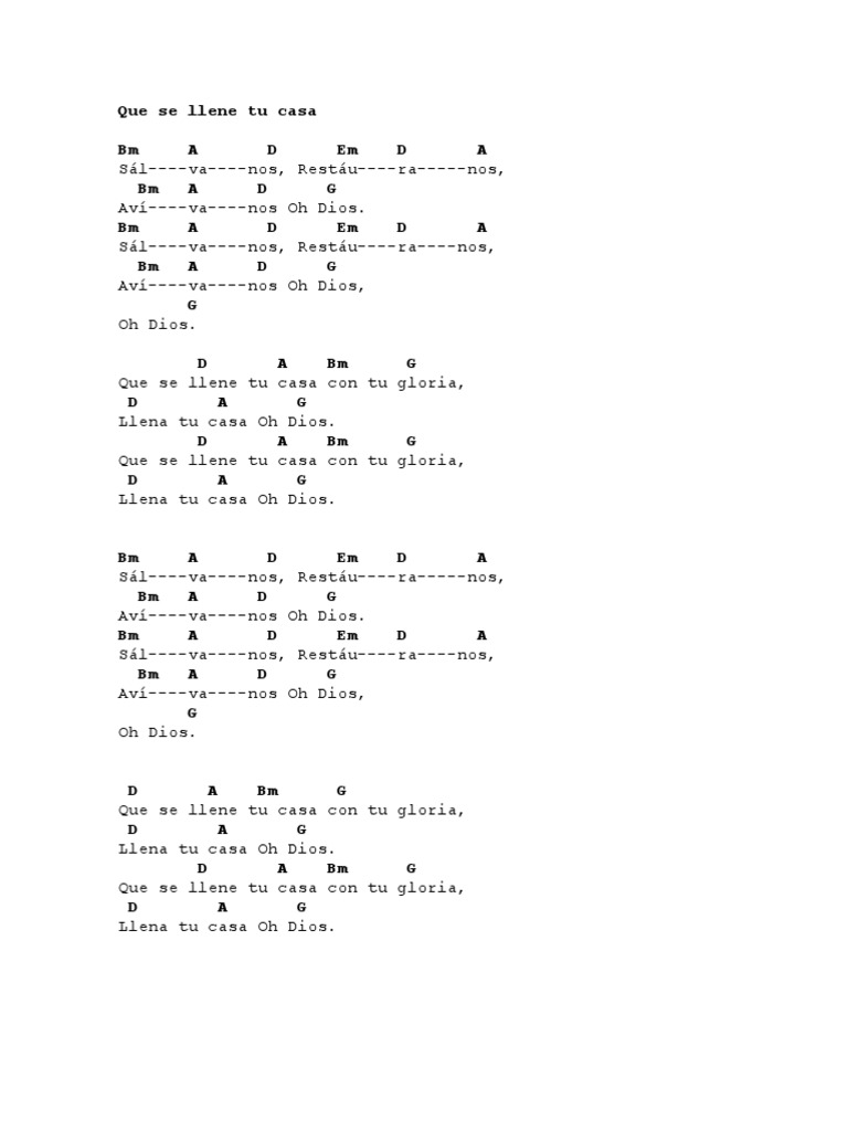 Que se llene tu casa | PDF