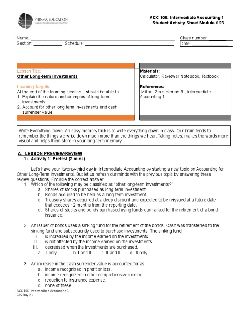 Acc-106 Sas 23 | PDF