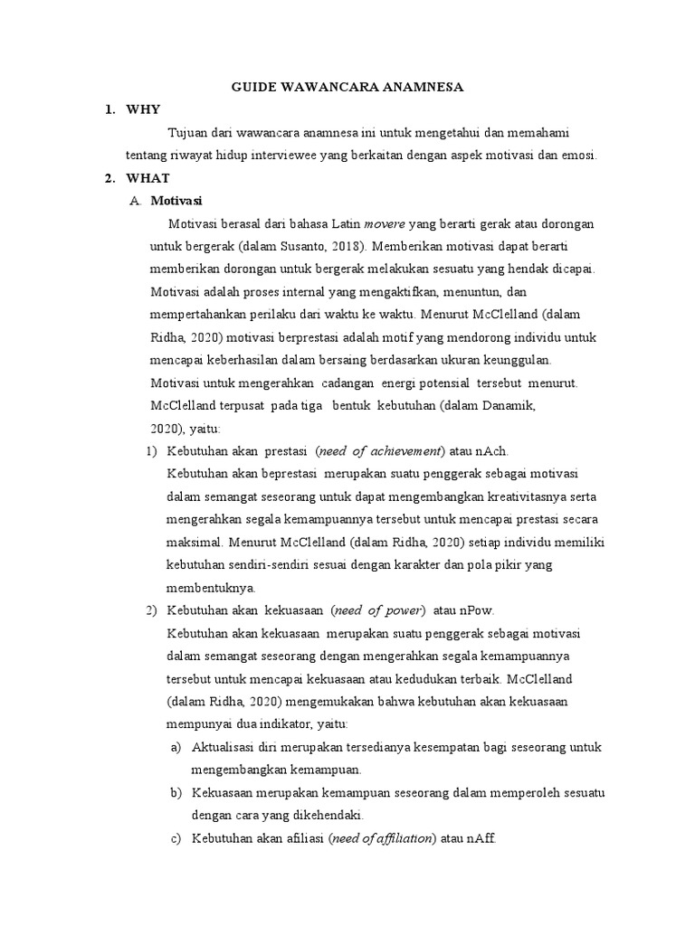 Guide Wawancara Putu Arwi - 2110811066 | PDF