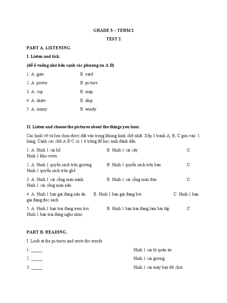 GRADE 3 - HK2 - Hong - de 2 | PDF