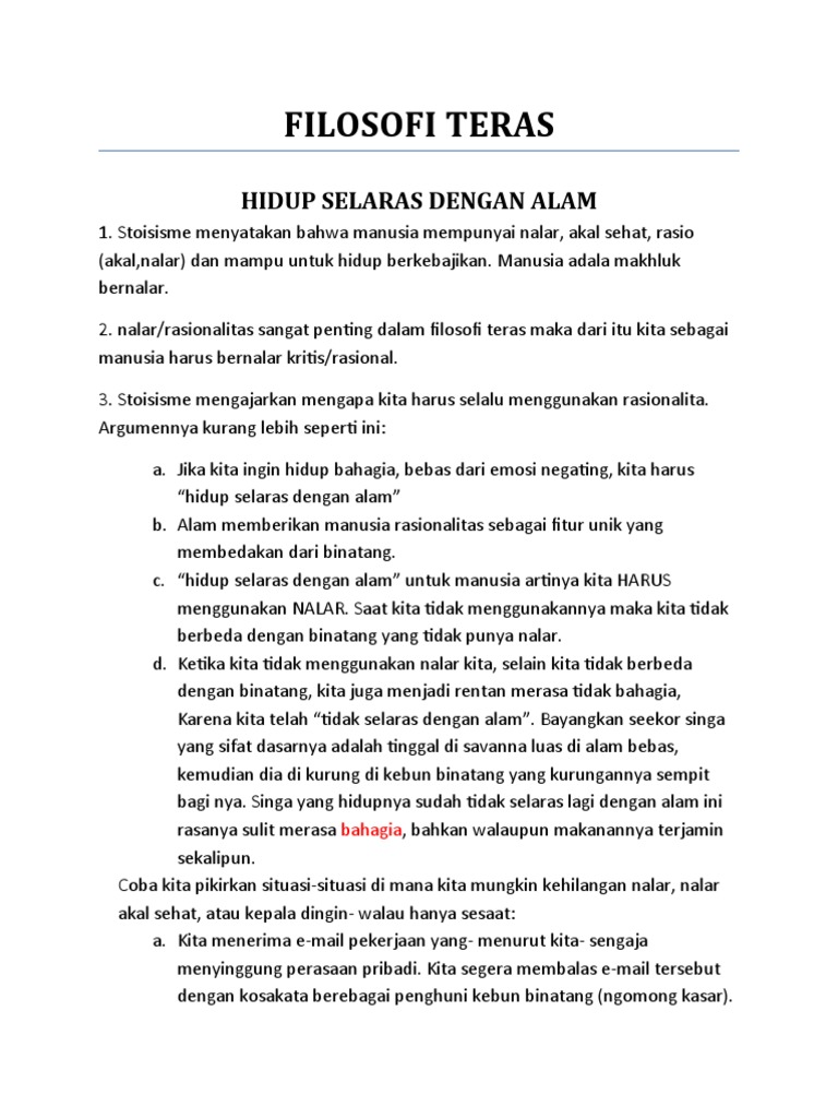 Filosofi Teras | PDF