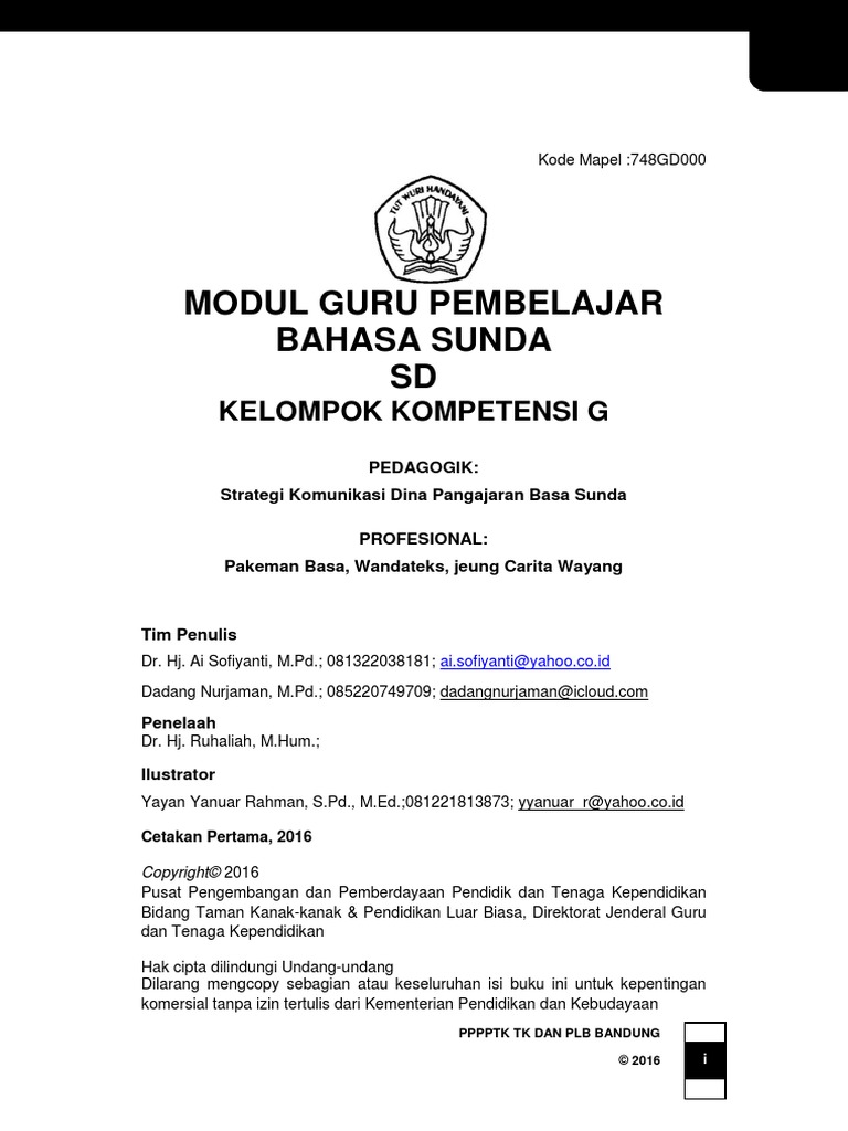 Modul BS-G - Edit Megi - Dhineu 17 Mei Yan - Docx - Asli | PDF