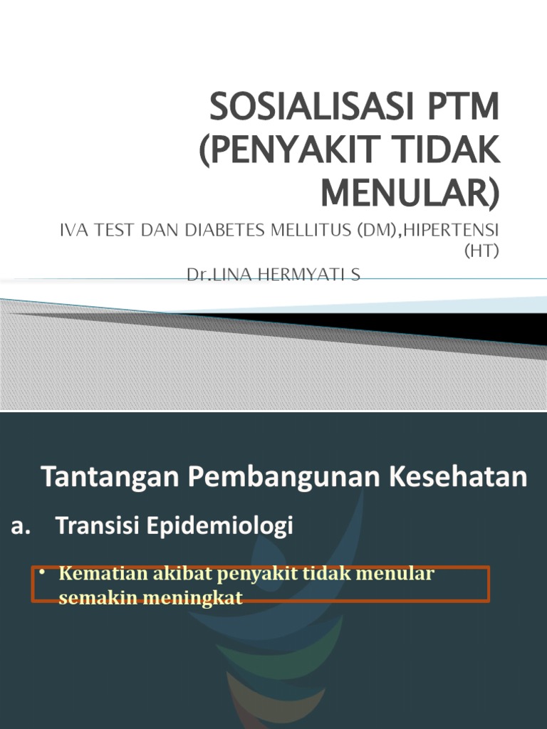Sosialisasi PTM DM Dan Iva Test DR Lina | PDF