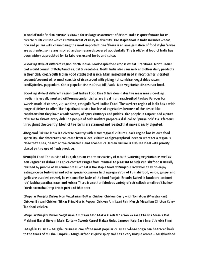 Food Culture PPT Explain | PDF | Indian Cuisine | Cooking