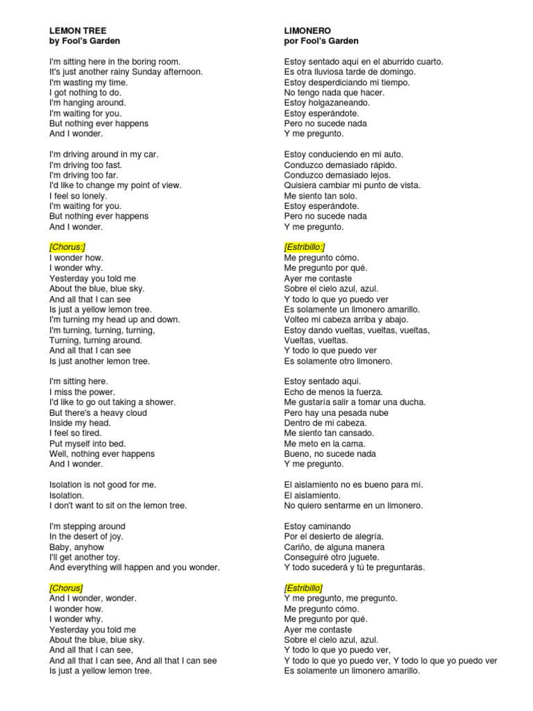 Lemon Tree | PDF | Música grabada