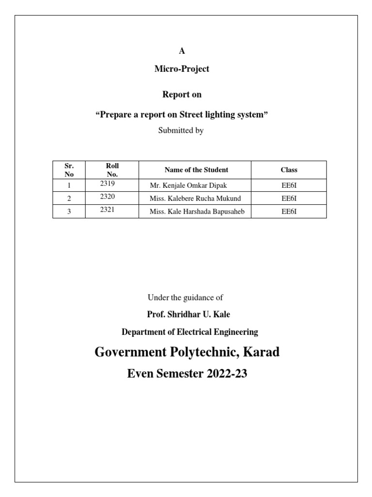 EEC Report-Final | PDF | Street Light | Lighting