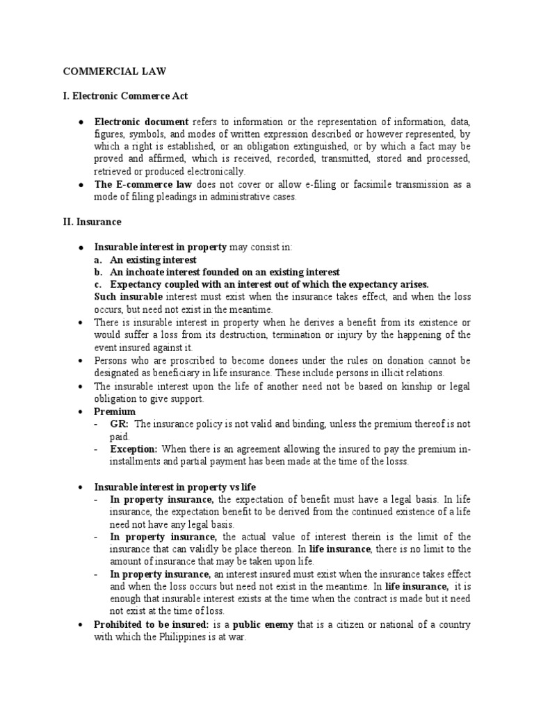 2023 - COMMERCIAL LAW Notes | Download Free PDF | Patent | Glossary Of ...