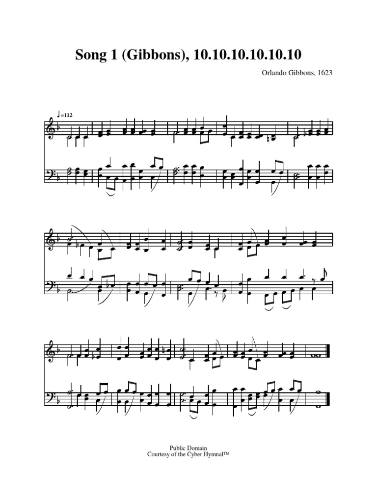 The Cyber Hymnal - Song 1 (Gibbons) | PDF