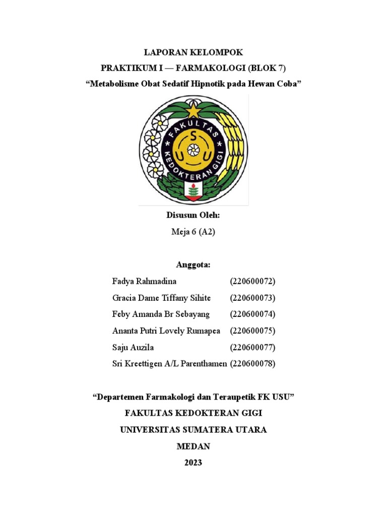 Laporan Kelompok Farmako Blok 7 Prak 1 | PDF | Kesehatan Holistik
