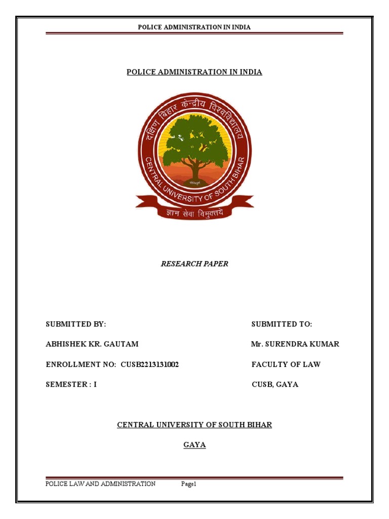 Police Administration in India | PDF | Police | Crime & Violence