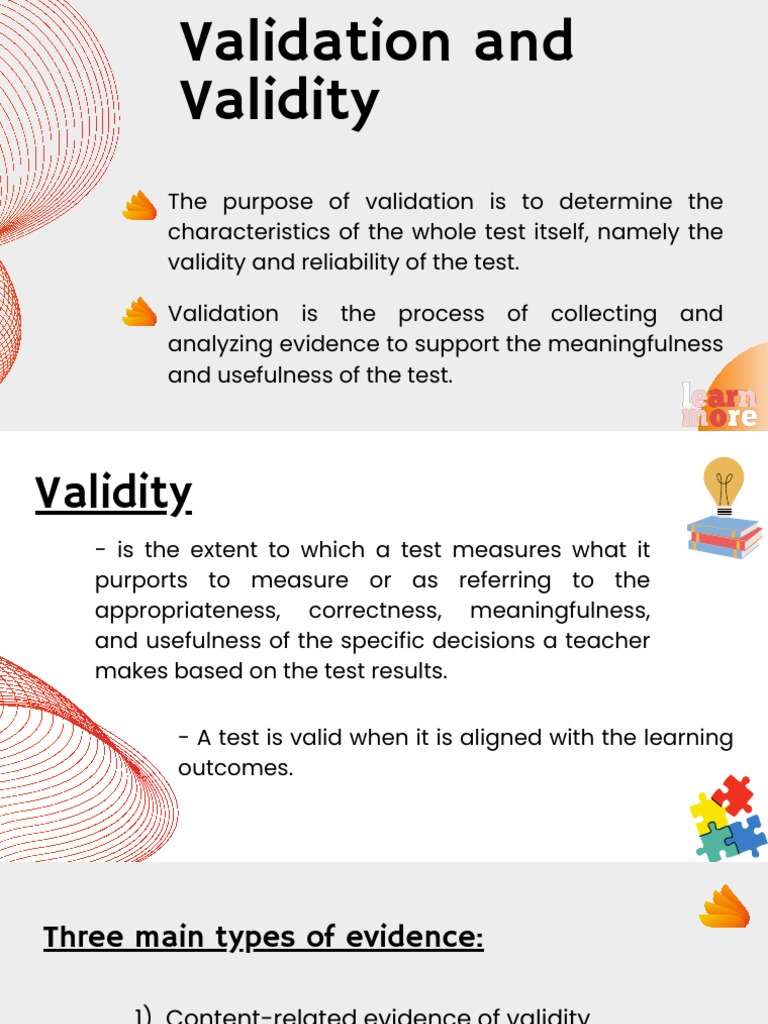 Validation and Validity | PDF | Validity (Statistics) | Behavioural Sciences