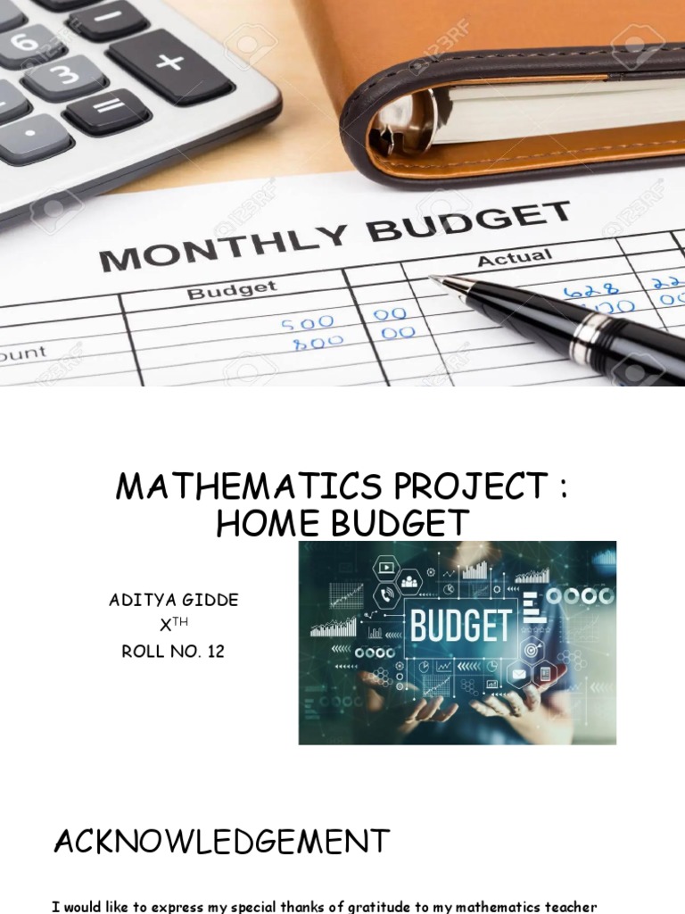 Maths Project | PDF | Budget | Expense