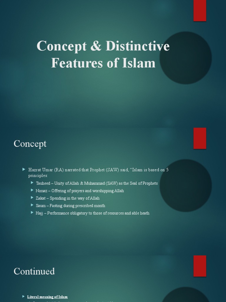 Concept & Distinctive Features of Islam | Download Free PDF | Prophets ...
