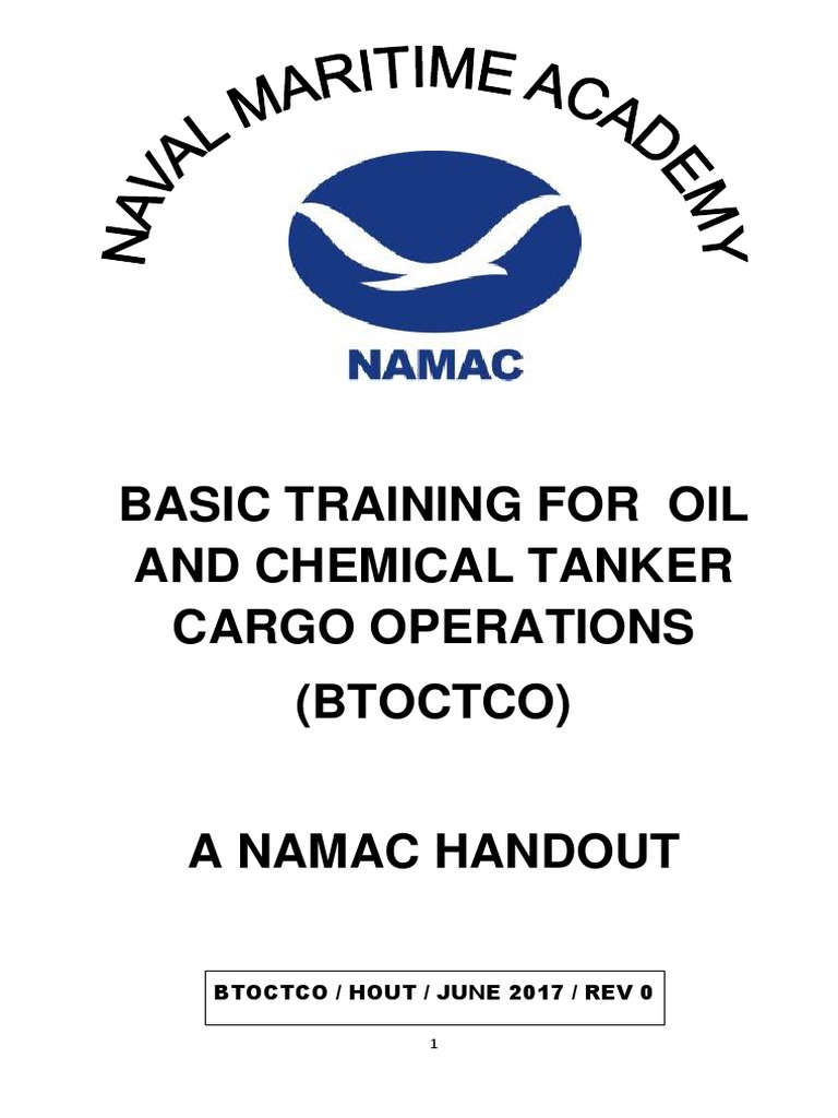 Basic Training For Oil and Chemical Tanker Cargo Operations (Btoctco ...