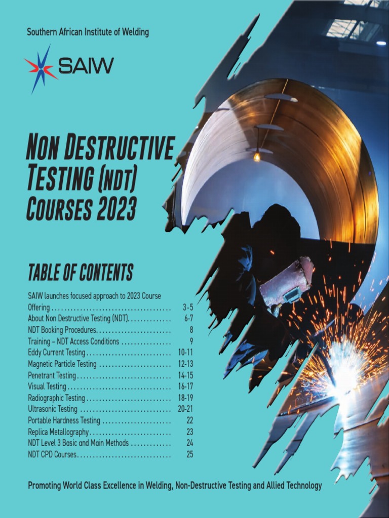 Non Destructive Testing: Courses 2023 | PDF | Nondestructive Testing ...