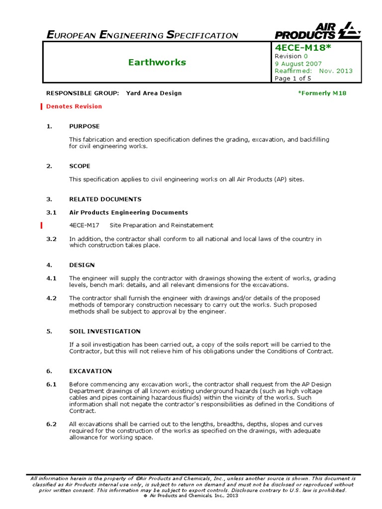 28-4ECEM18 Earthworks | PDF | Specification (Technical Standard) | Concrete