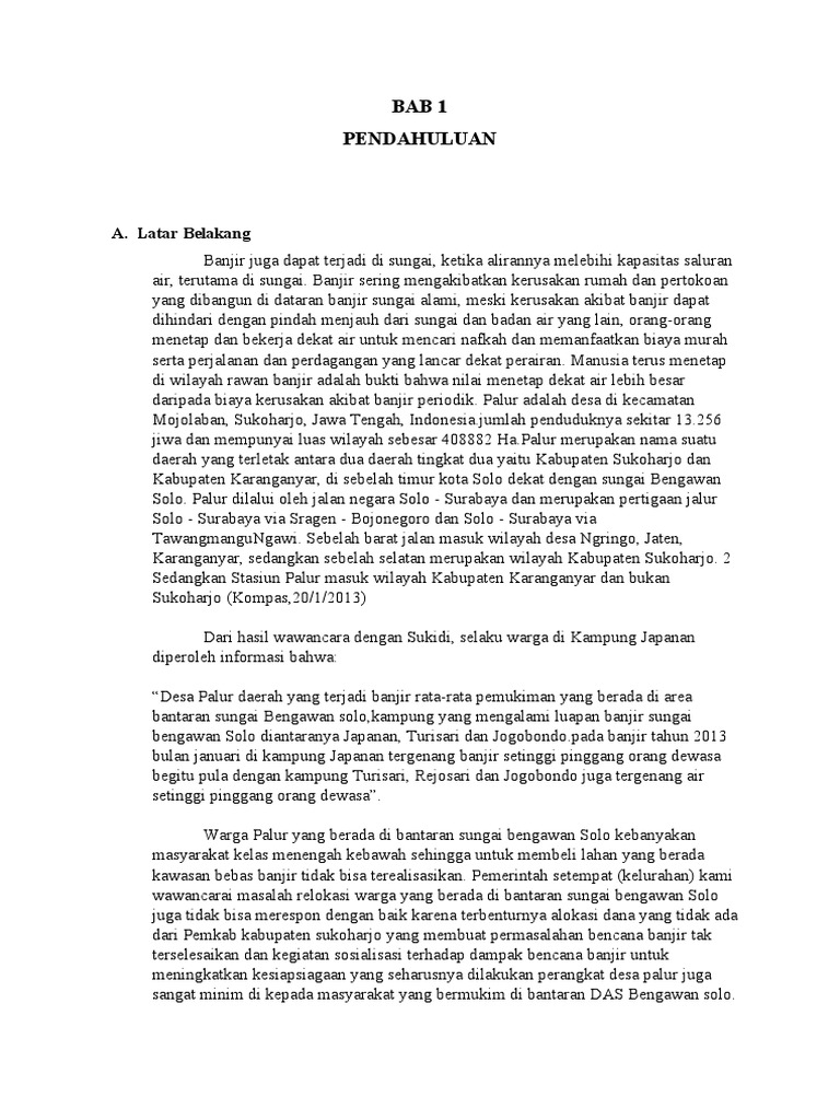 Bab 1 Pendahuluan: A. Latar Belakang | PDF