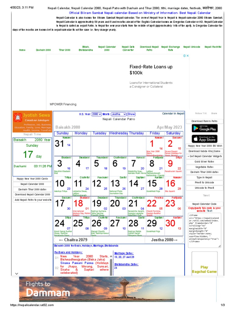 Fixed-Rate Loans Up To $100k: Baisakh 2080 Apr/May 2023 | PDF | Lunisolar Calendars | Religious ...