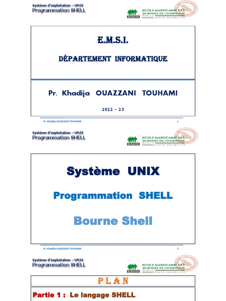 Unix Avancé - Partie 1 | PDF | Interface système | Programmation informatique