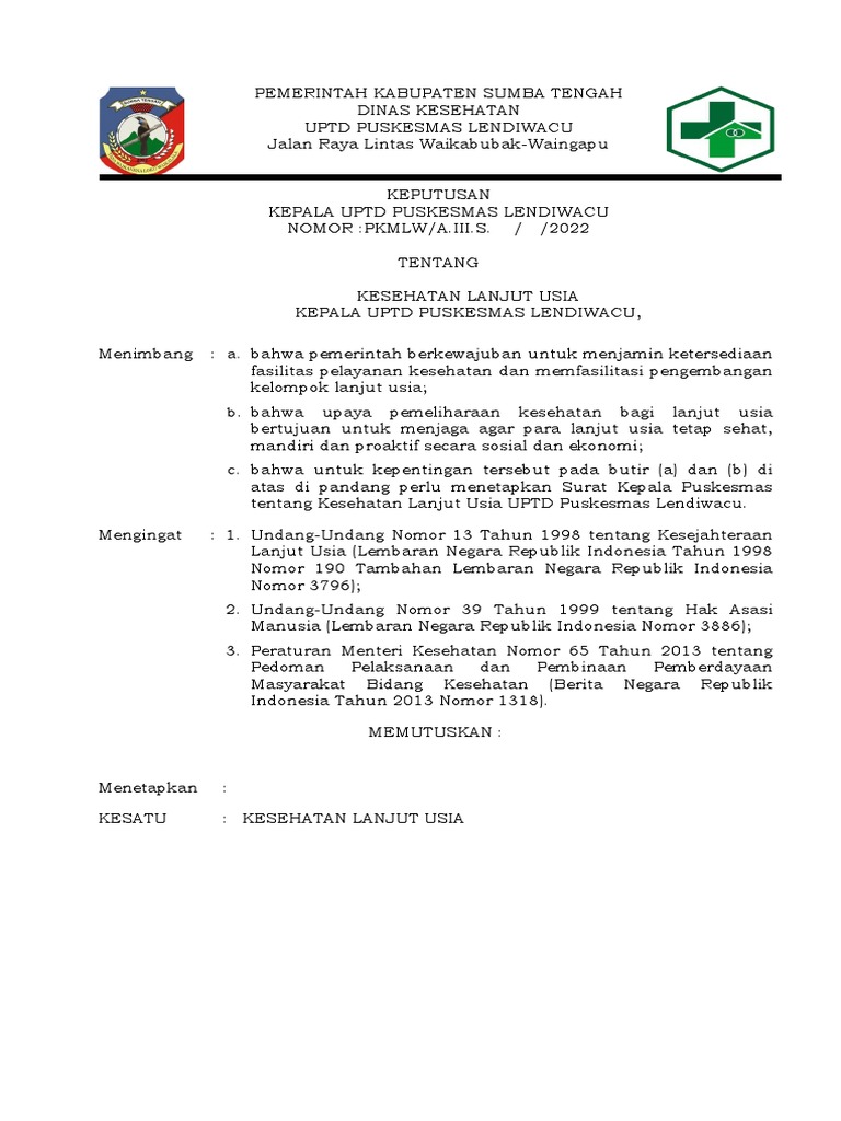 SK Lansia | PDF | Ilmu Sosial | Pengembangan Diri