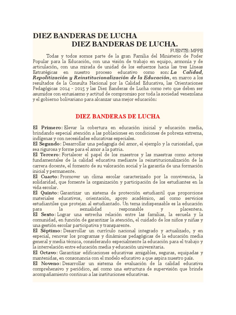 DIEZ BANDERAS DE LUCHA Taiir | PDF | Etnografía | Blog