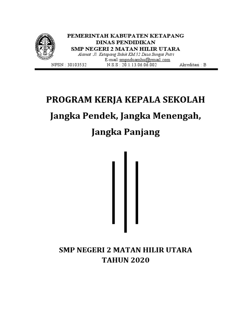 Program Kerja Kepsek | PDF