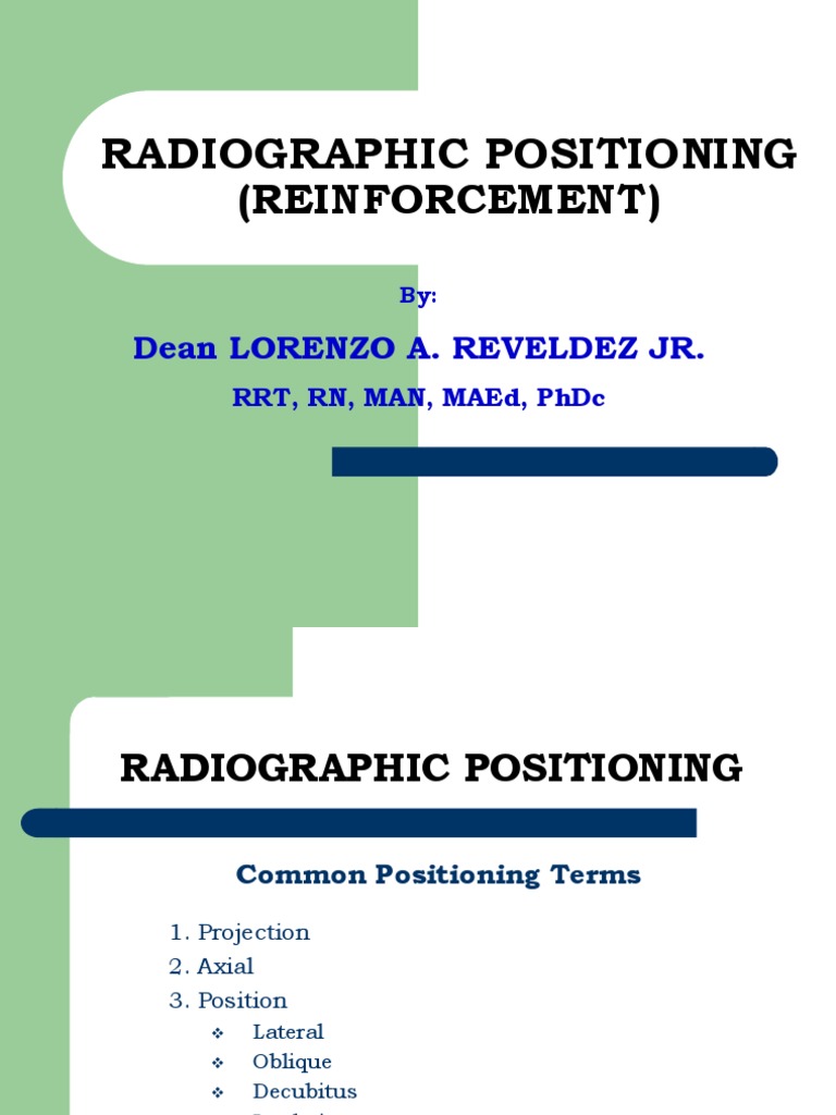 Radiographic Positioning Techniques | PDF | Knee | Vertebra