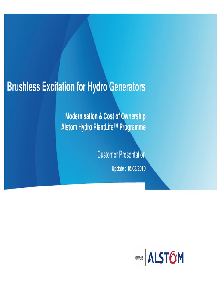 Brushless Excitation For Hydro Generators | PDF | Electric Generator ...