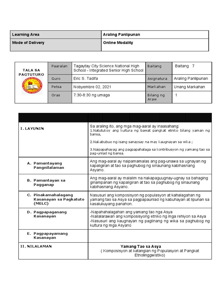 Lesson Exemplar Week8 | PDF