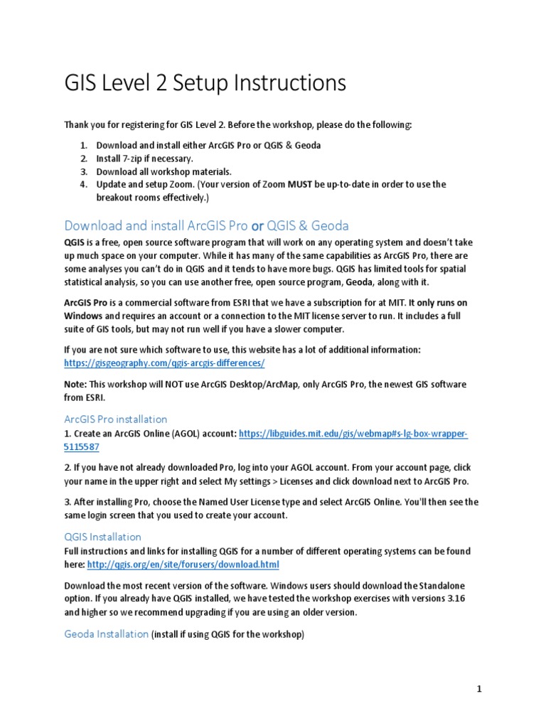 Level 2 MIT Instructions | PDF | Arc Gis | Esri