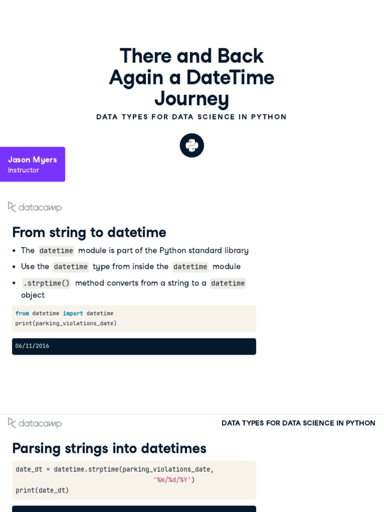 Chapter4-Handling Dates and Times | PDF | Python (Programming Language ...