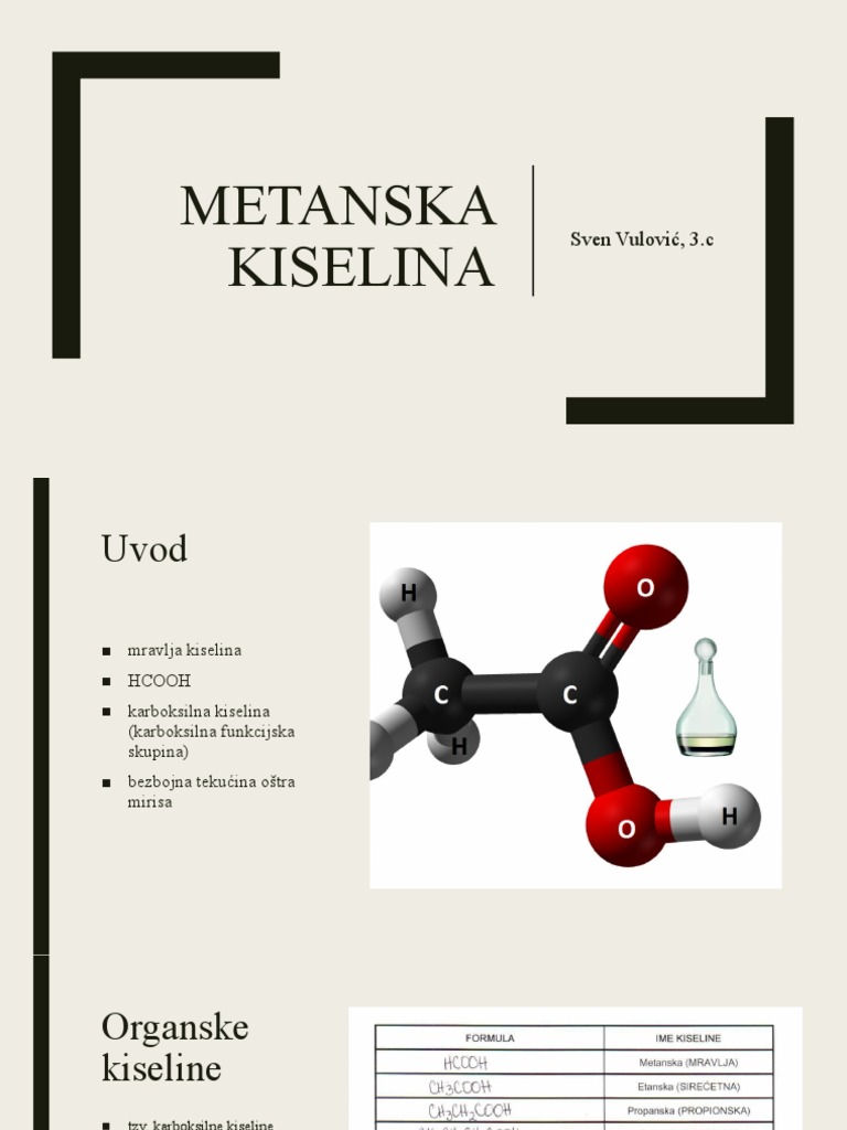 Metanska kiselina | PDF
