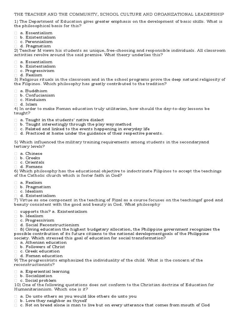 Educational Philosophies and Community Impact | PDF | Curriculum | Learning