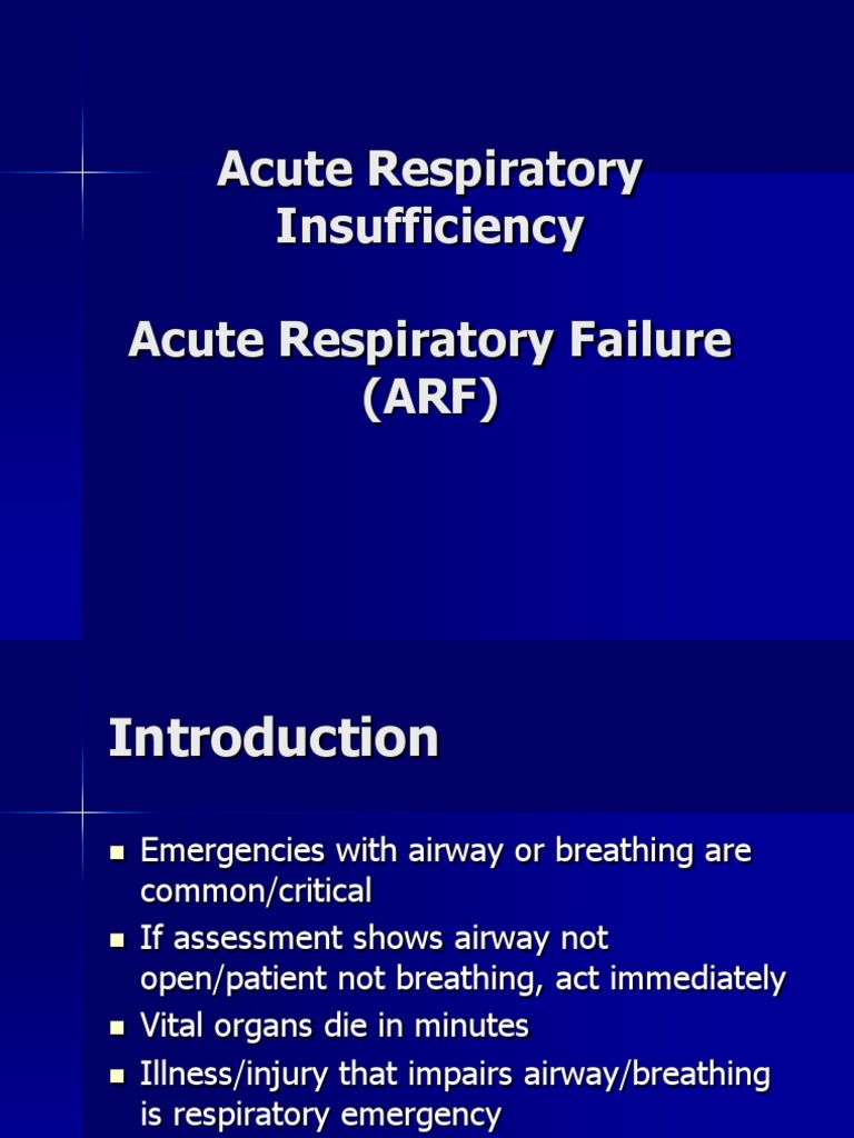 Acute Respiratory Failure: An Overview of Pathophysiology, Causes ...