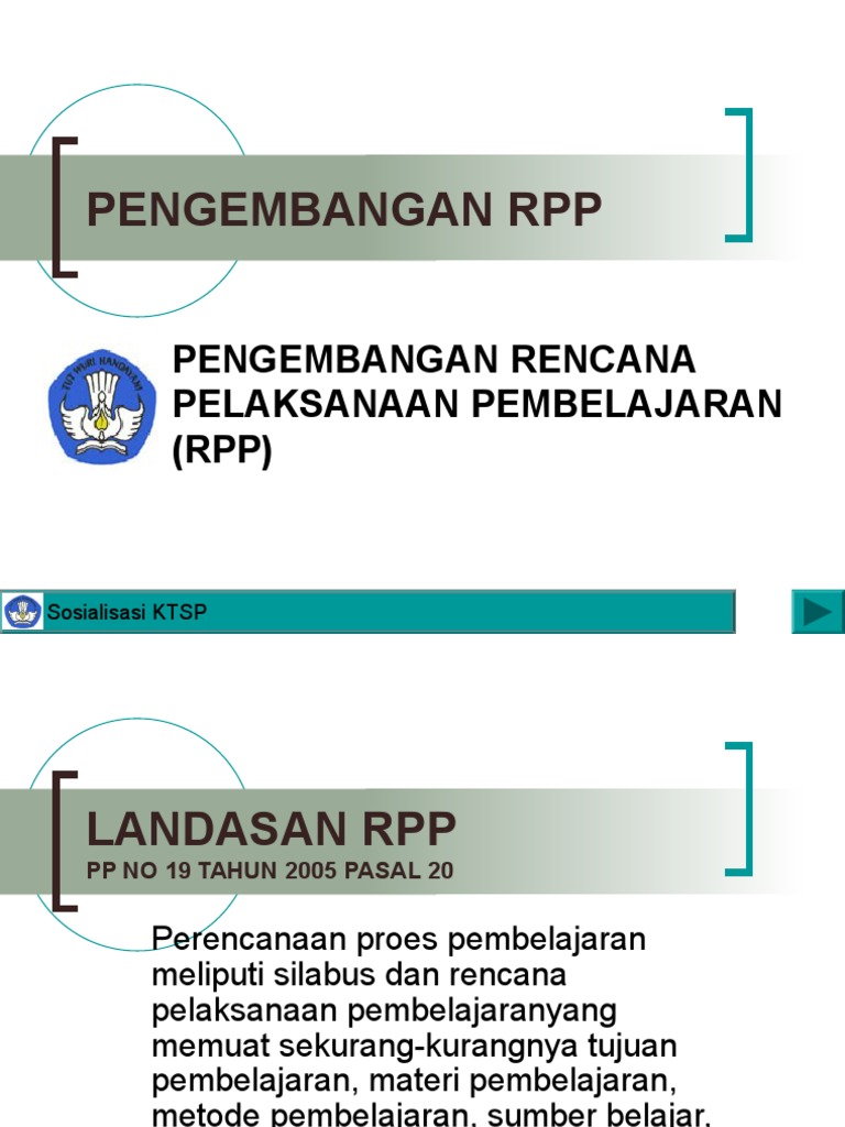 Pengembangan Rencana Pelaksanaan Pembelajaran (RPP) | PDF