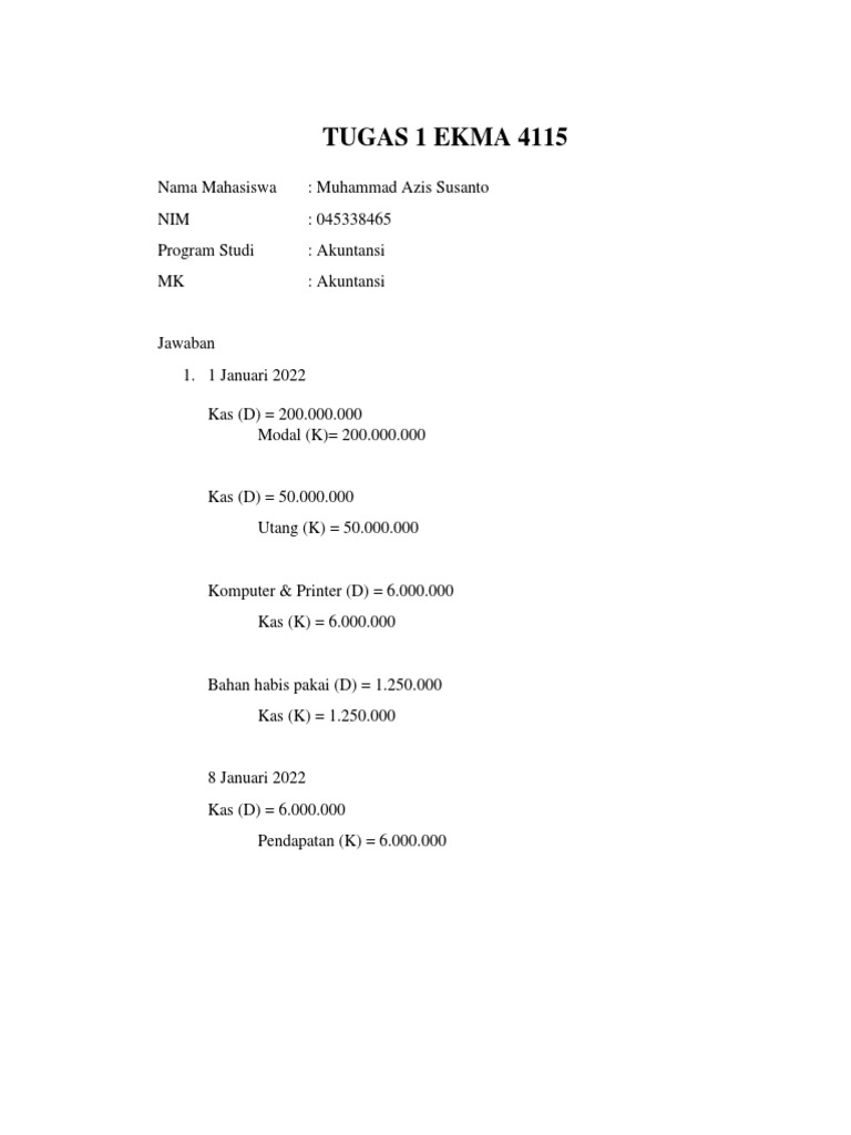Tugas 1 Ekma 4115 | PDF